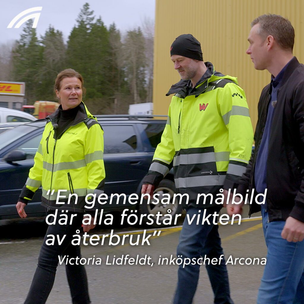 Arcona besöker Wiklunds återbrukshubb